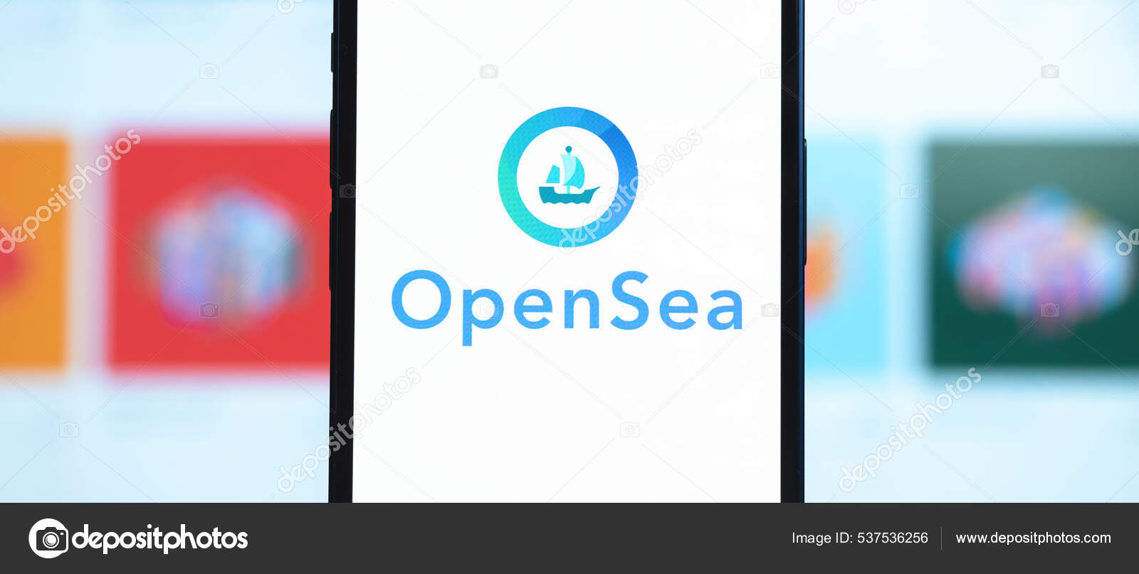 Kharkov Ukraine December 2021 Opensea Marketplace Nft Selling Logo ...