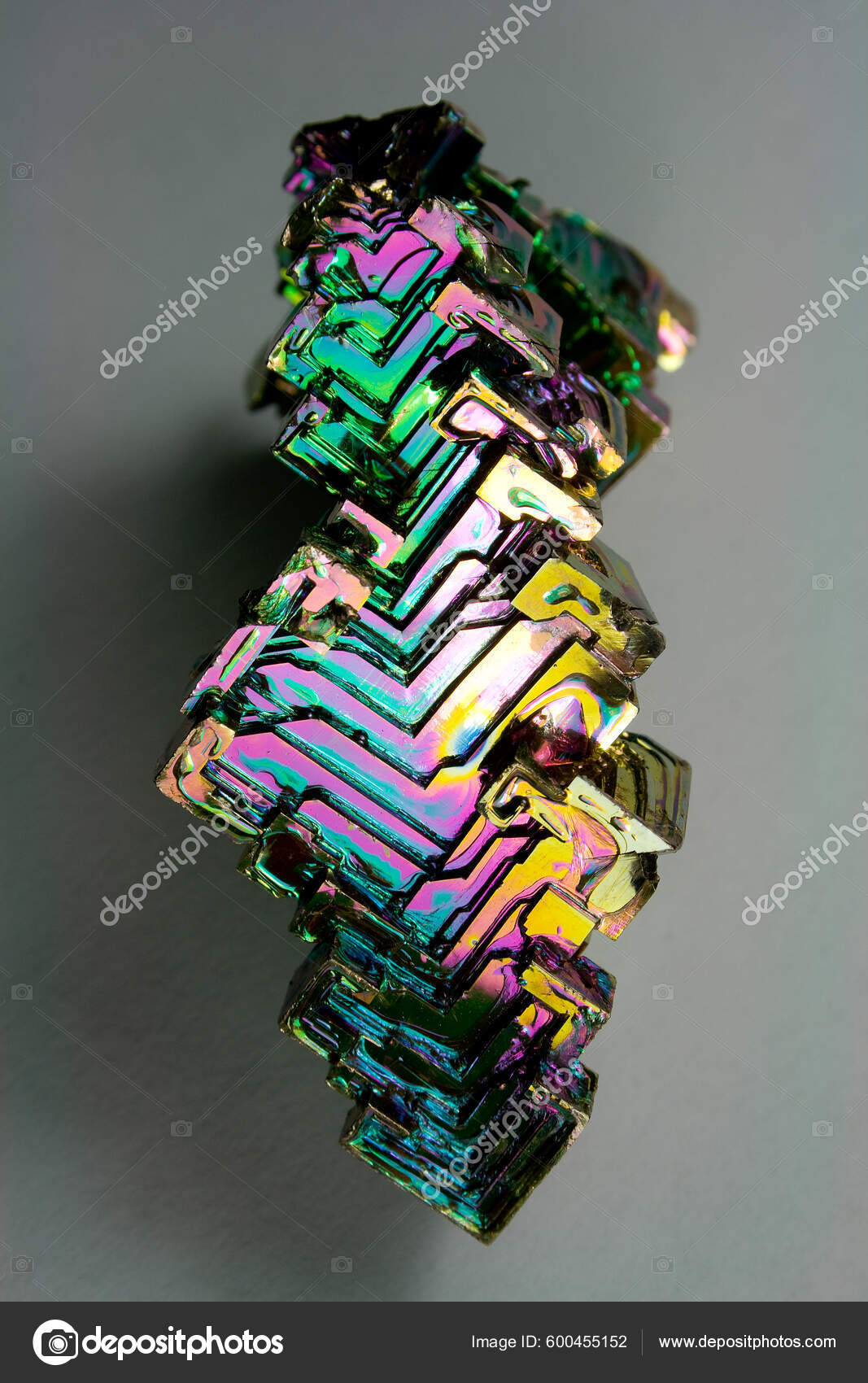 Crystalline Bismuth Metal Iridescent Colors — Stock Photo ...