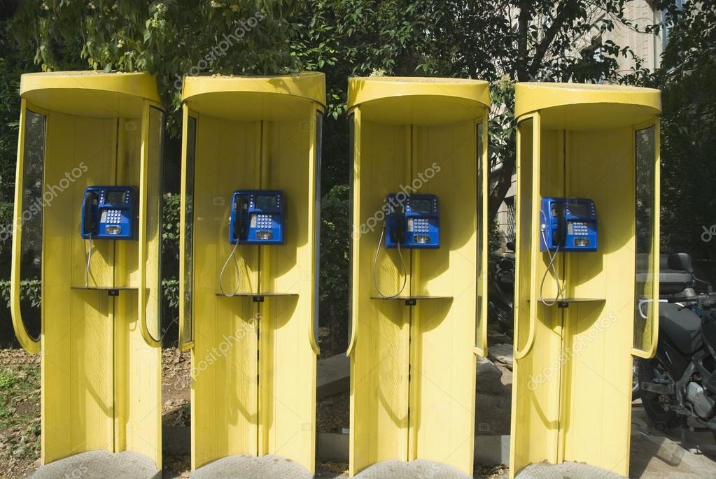 Telephone booths in a row Stock Photo by ©imagedb_seller 32950409