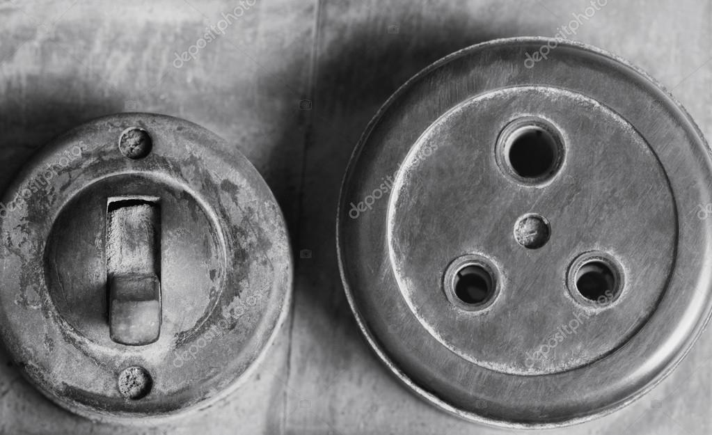Old light switches and sockets — Stock Photo © imagedb_seller #32960361