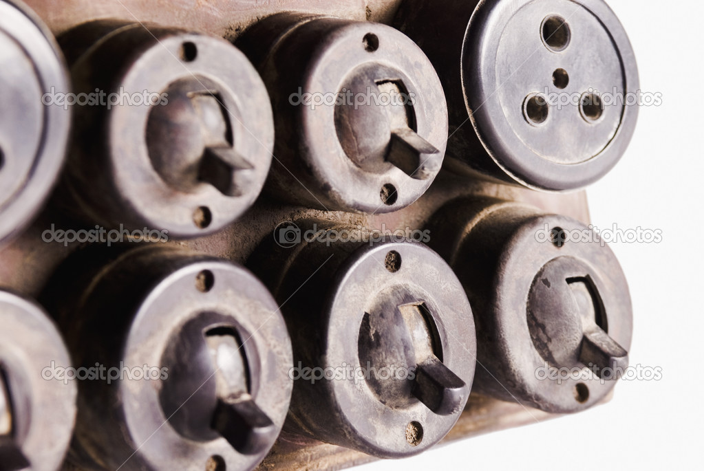 Old light switches and sockets Stock Photo by ©imagedb_seller 32960621