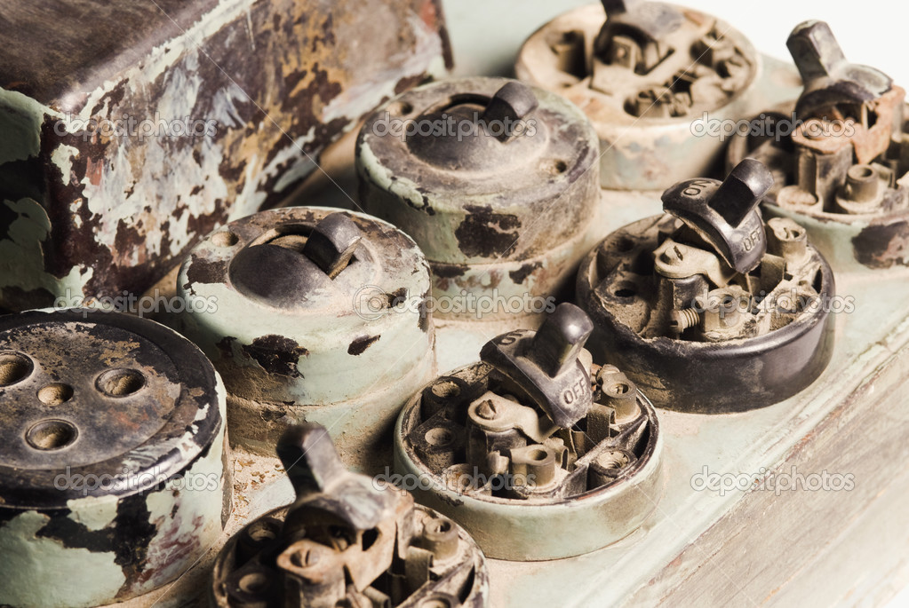 Old light switches and sockets Stock Photo by ©imagedb_seller 32960729