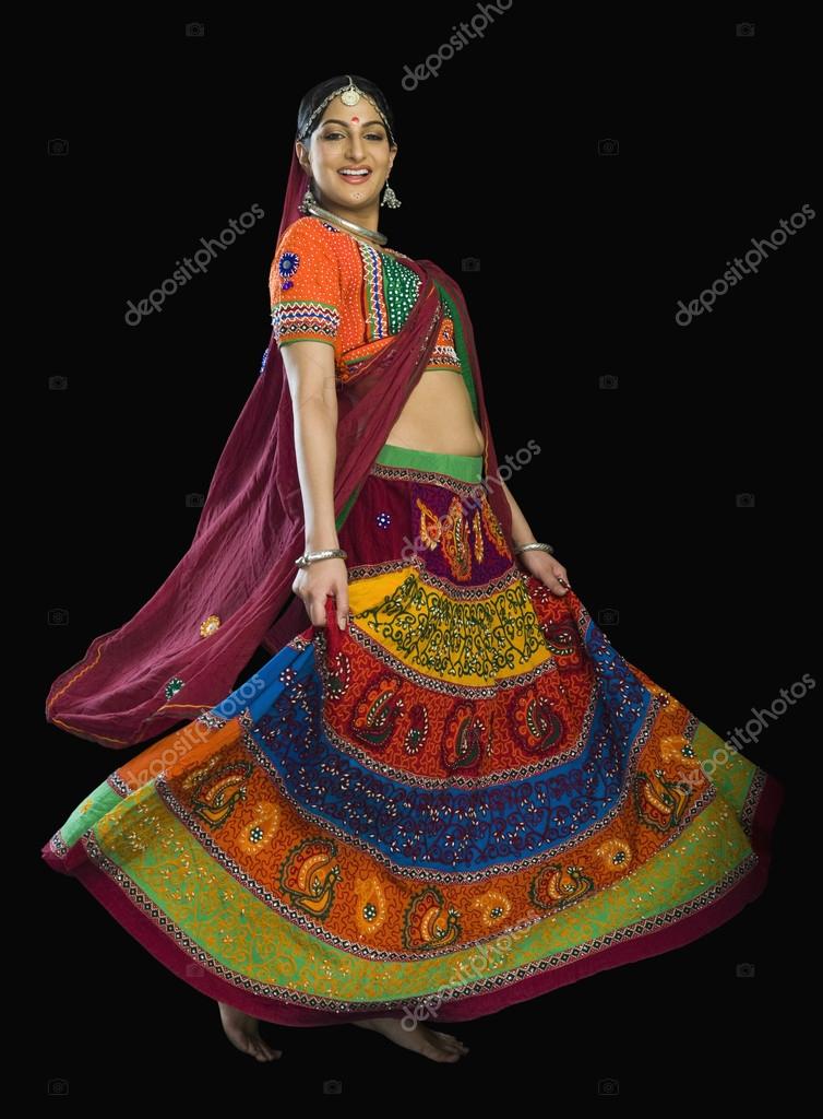 Woman dancing in lehenga choli Stock Photo by ©imagedb_seller 32968751