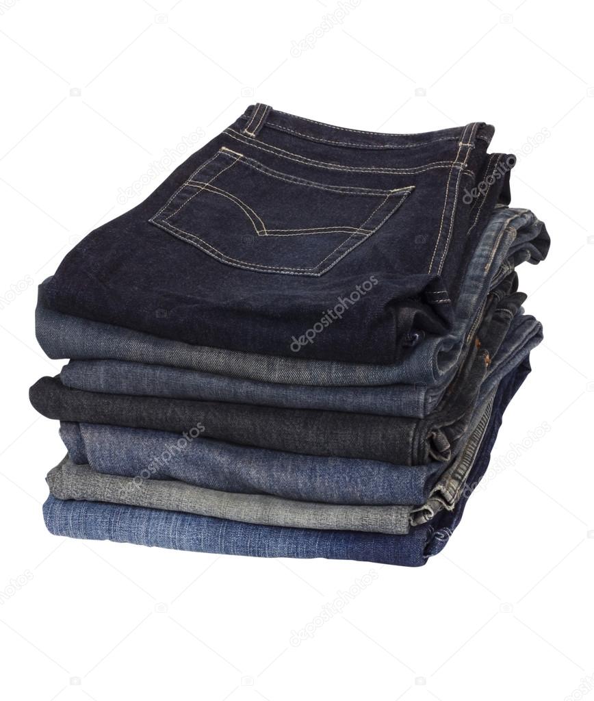 Stack of folded jeans — Stock Photo © imagedb_seller #32977563