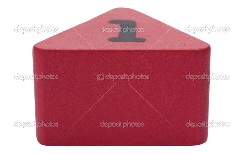 Number 1 in a triangular shape block Stock Photo by ©imagedb_seller ...