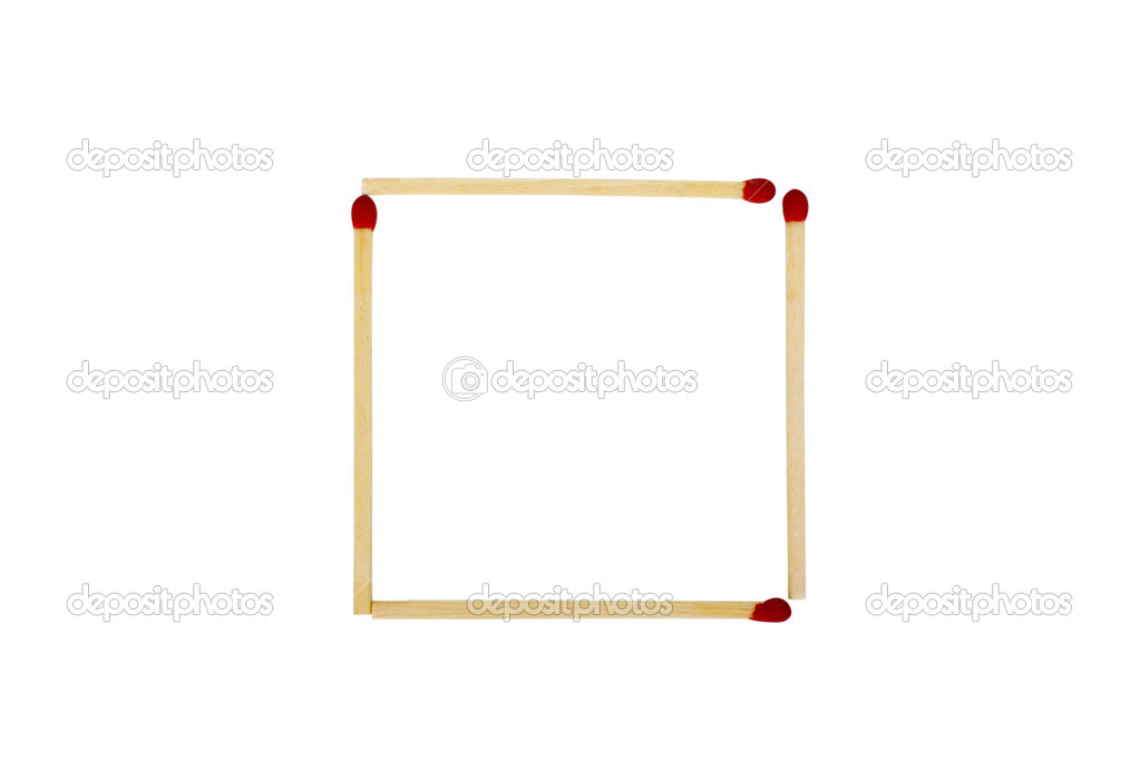 Close-up of square shape made of matchsticks — Stock Photo © imagedb ...