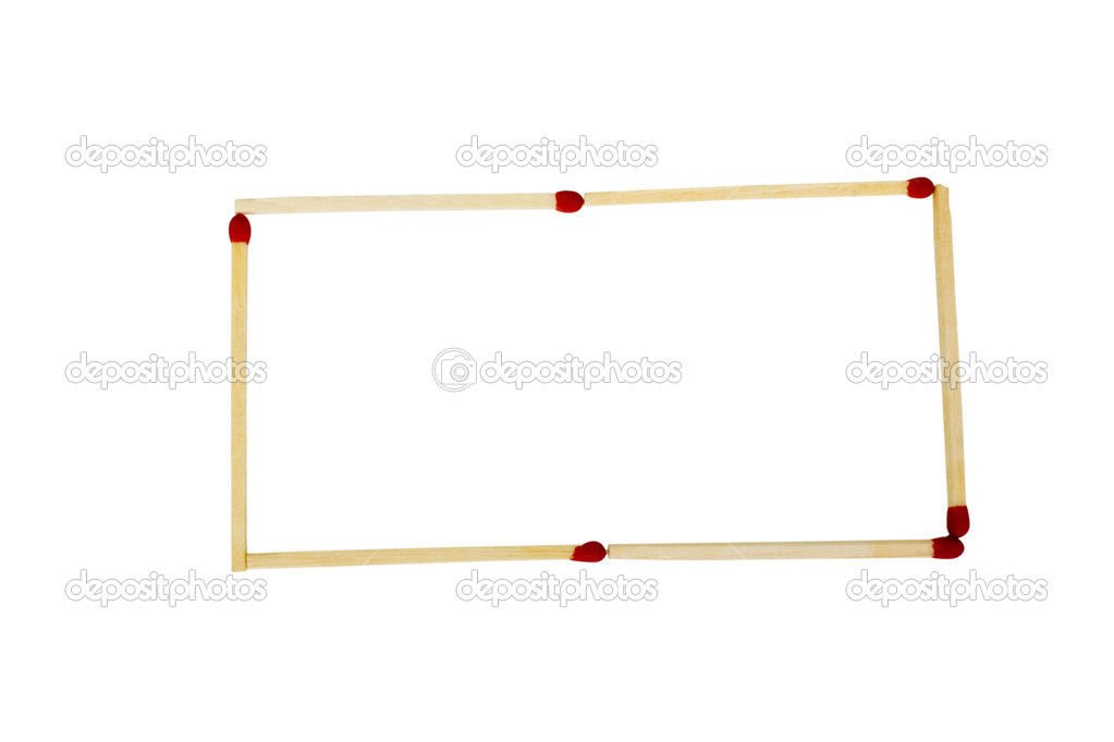 Close-up of a rectangle made from matchsticks — Stock Photo © imagedb ...