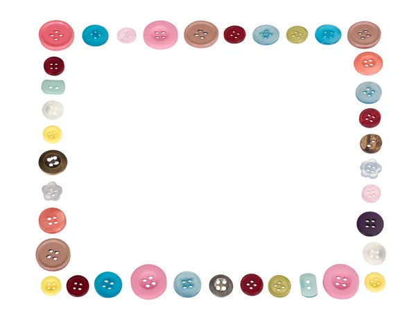 Button picture frame ideas | Border created by assorted buttons — Stock ...