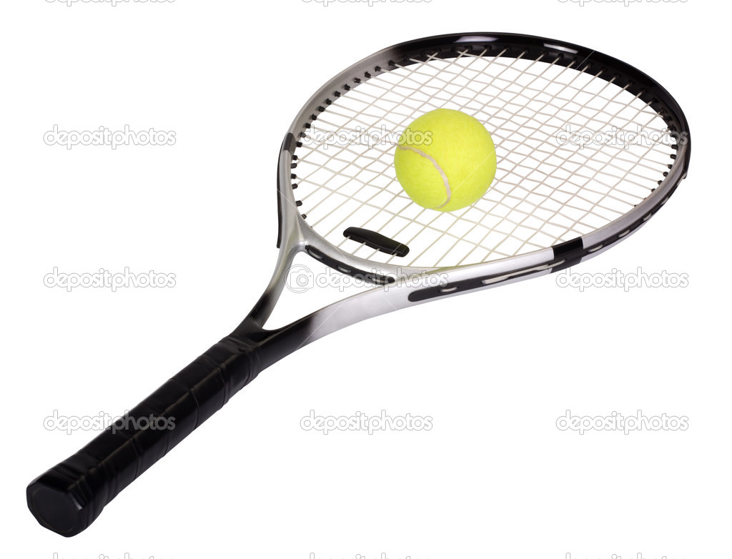 Tennis racket with a tennis ball — Stock Photo © imagedb_seller #33002491