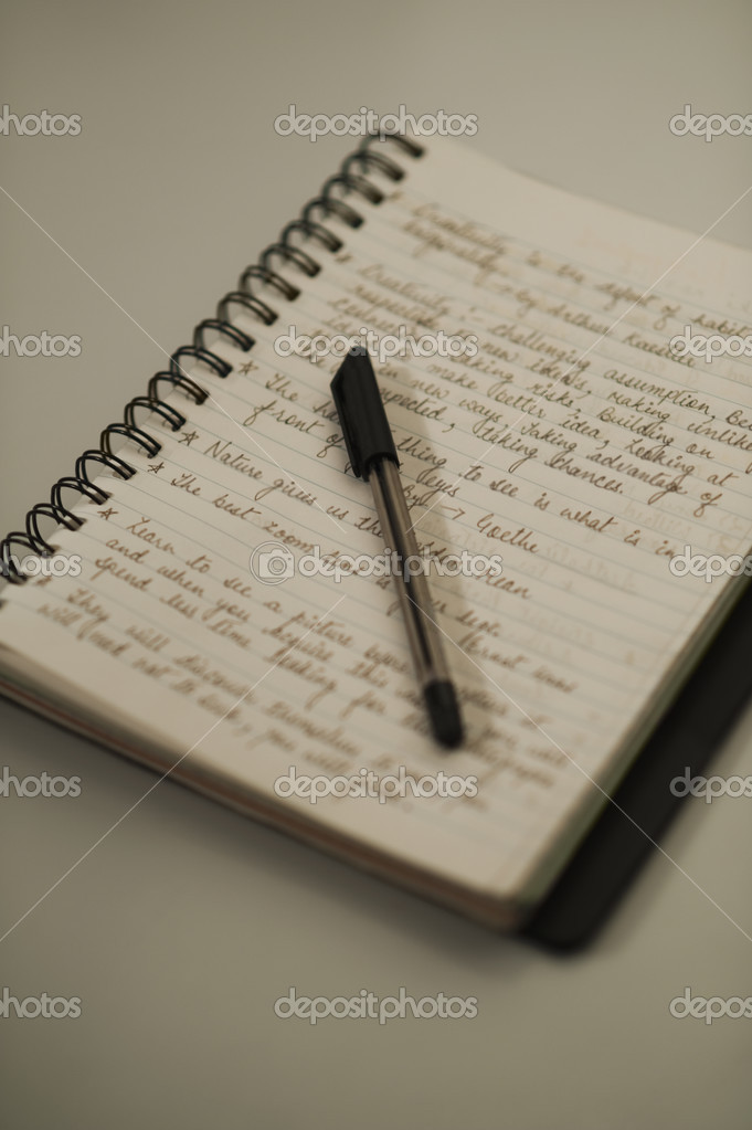 Pluma en un cuaderno abierto 2023 Pluma en un cuaderno abierto 2023