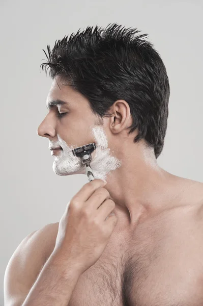 Man shaving - Stock Image - Everypixel