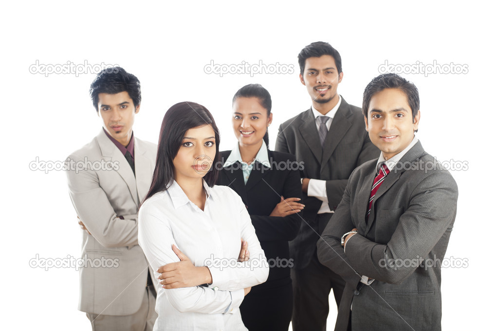 Portrait of five business executives — Stock Photo © imagedb_seller ...