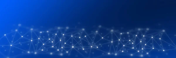 abstract background geometric with polygon line and dots for Science ...