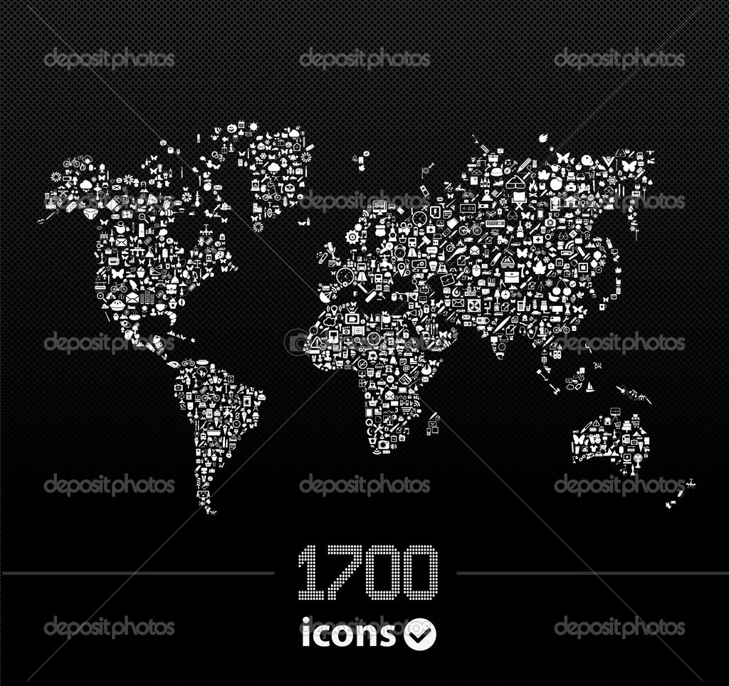 World Map Stock Vector Image by ©Sky-Designs #42417395