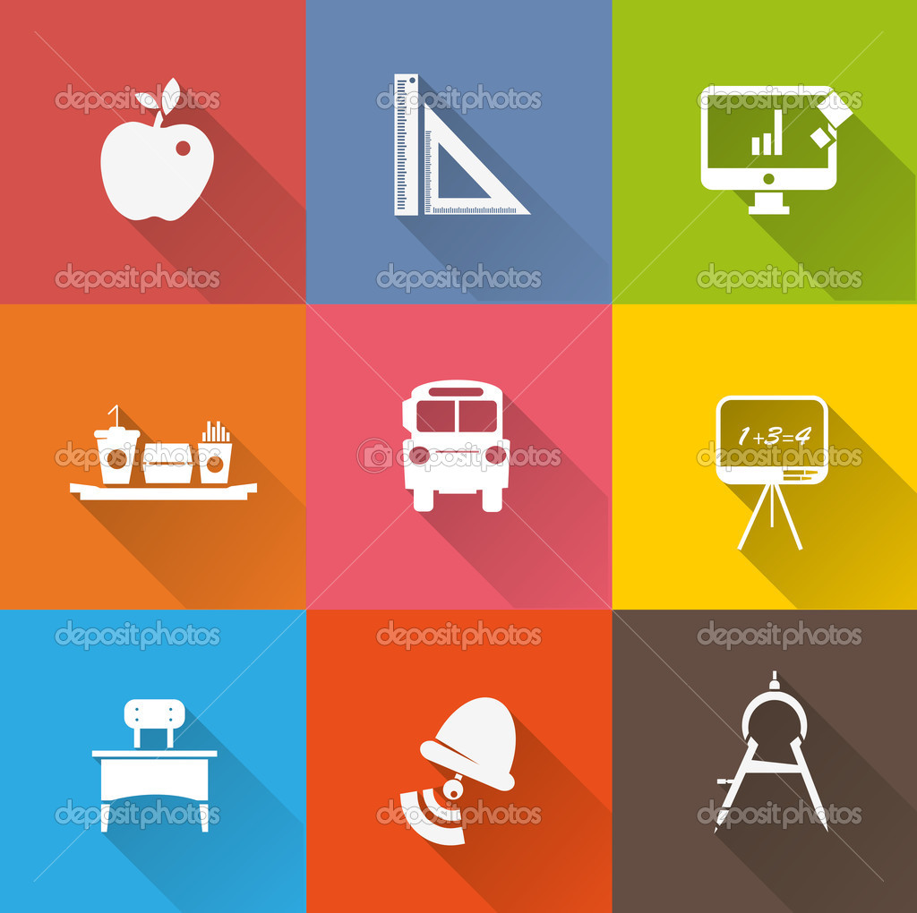 Iconos escolares Vector de stock por ©Sky-Designs 48481477