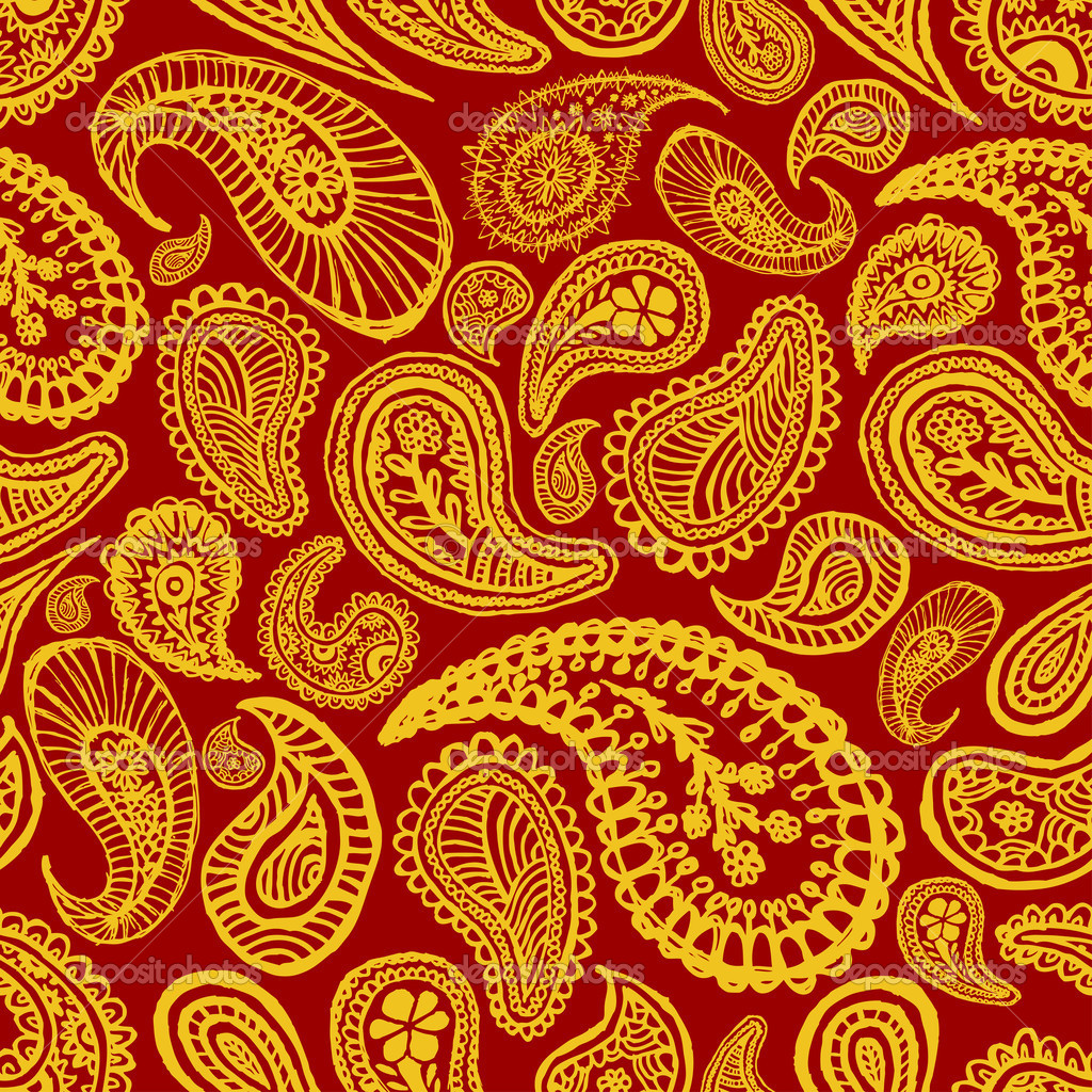 Red seamless paisley background Stock Vector by ©lukas.majercik 33825227