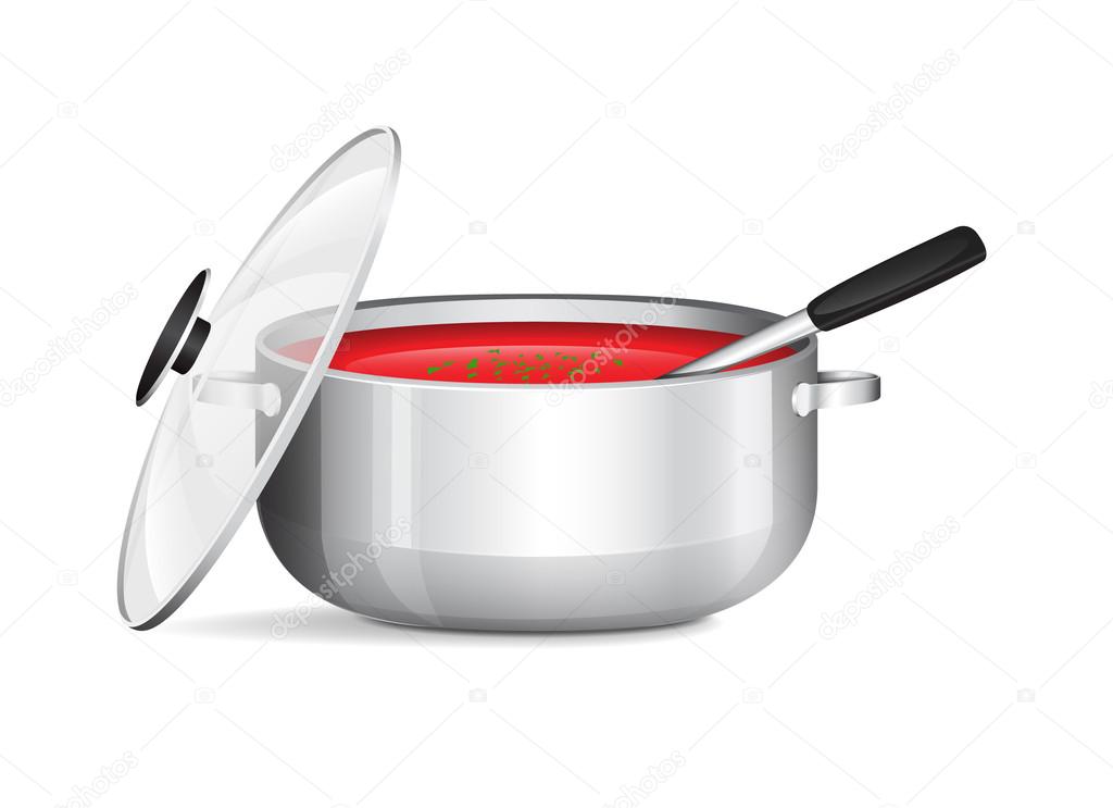 Pot Of Soup Stock Vector Image by ©prettyvectors #36536549