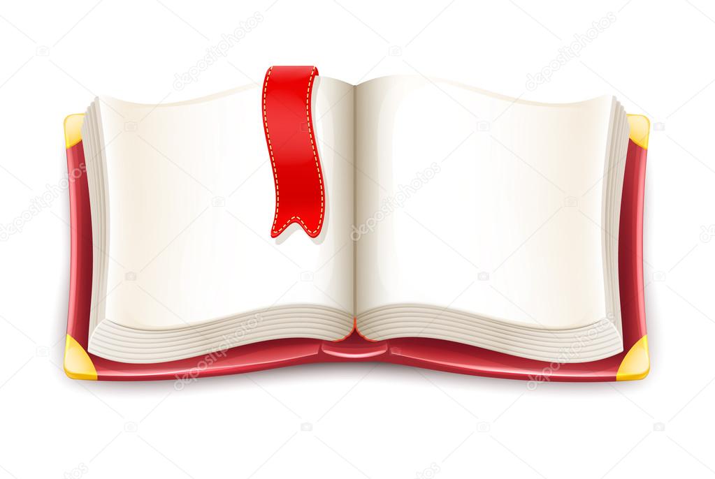 Libro abierto de vector de dibujos animados — Archivo Imágenes ...