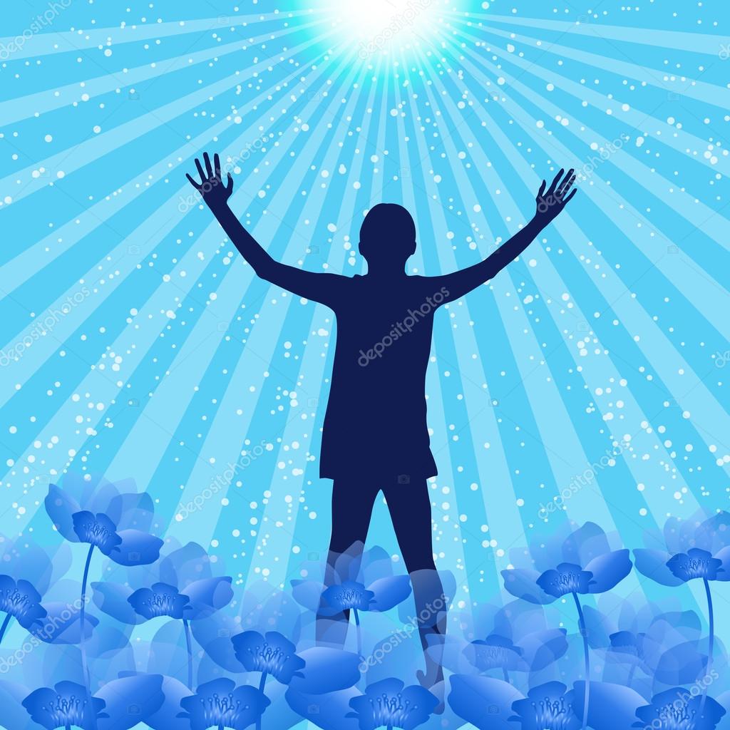 Woman Praising God Silhouette Png