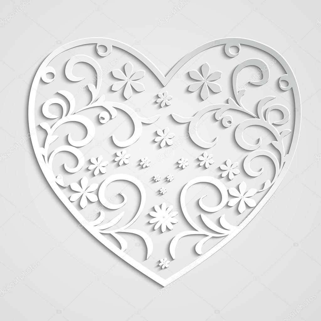 Paper heart Stock Vector by ©nemetse 33417873