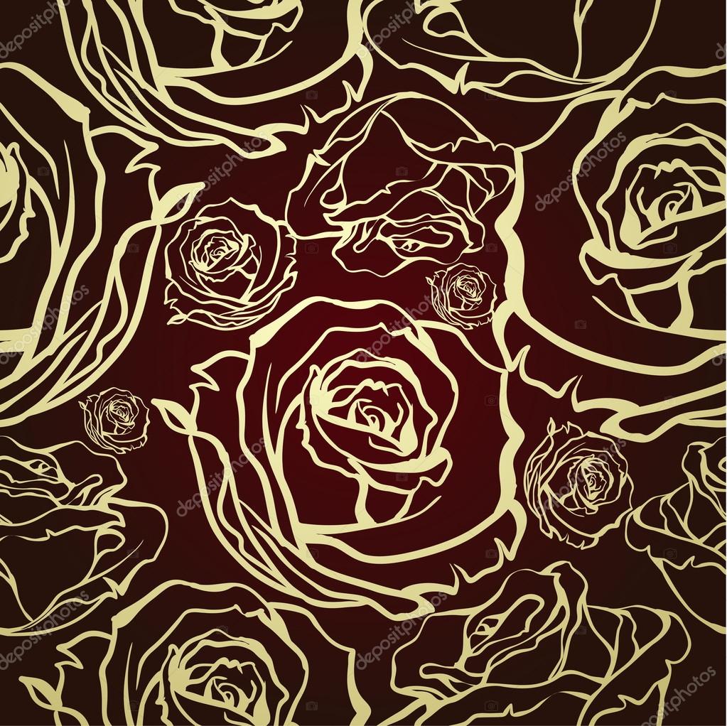 Seamless roses Stock Vector Image by ©nemetse #42535685