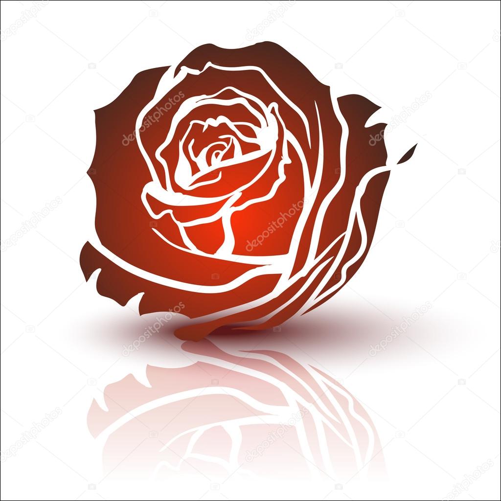 Red Rose Stock Vector Image by ©nemetse #43320693