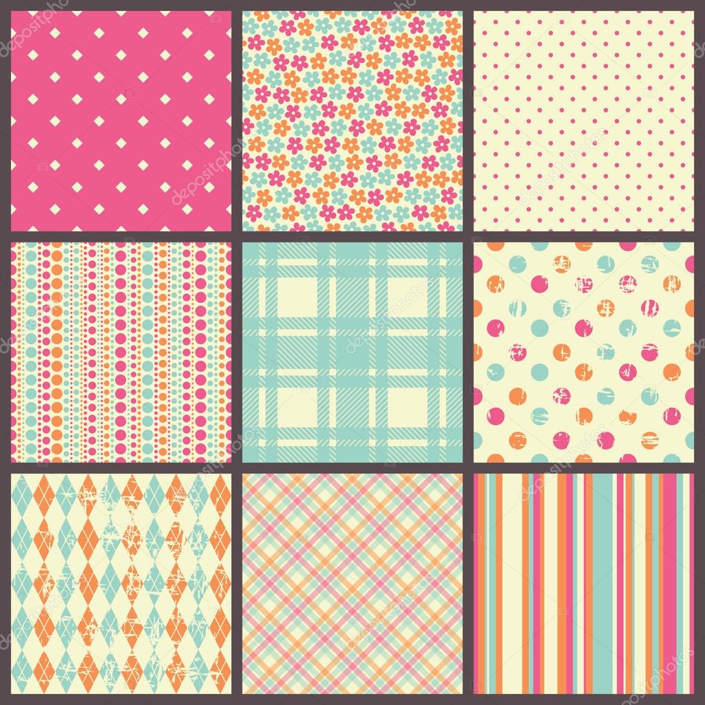 Set of seamless patterns Stock Vector Image by ©orangeberry #38379307