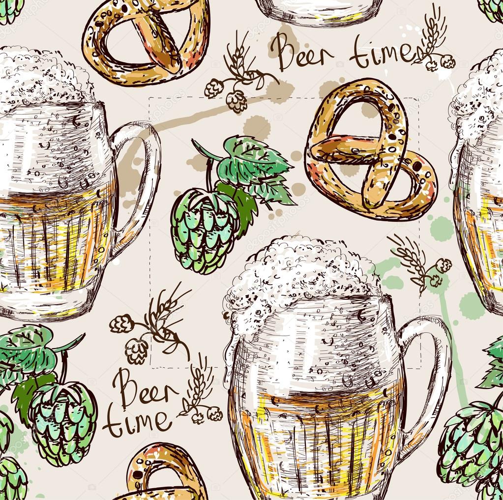 Beer pattern Stock Vector Image by ©iriskana #36831353