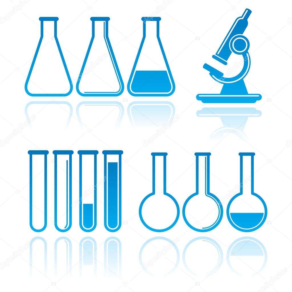 Set of laboratory equipment Stock Vector Image by ©maximmmmum #33569027