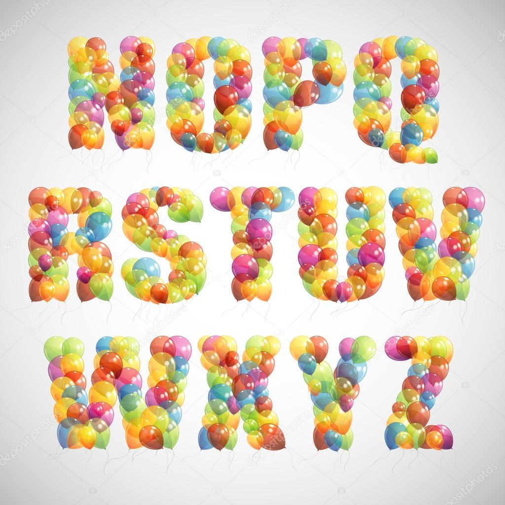 Multicolored balloon alphabet Stock Vector Image by ©maximmmmum #34096011