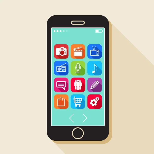 Illustration with a mobile phone. Stock Vector Image by ©maximmmmum ...