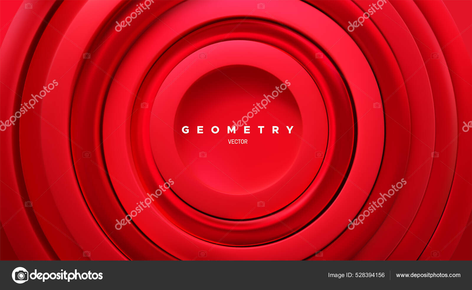 Red concentric rings. Abstract vibrant background. Stock Vector Image ...
