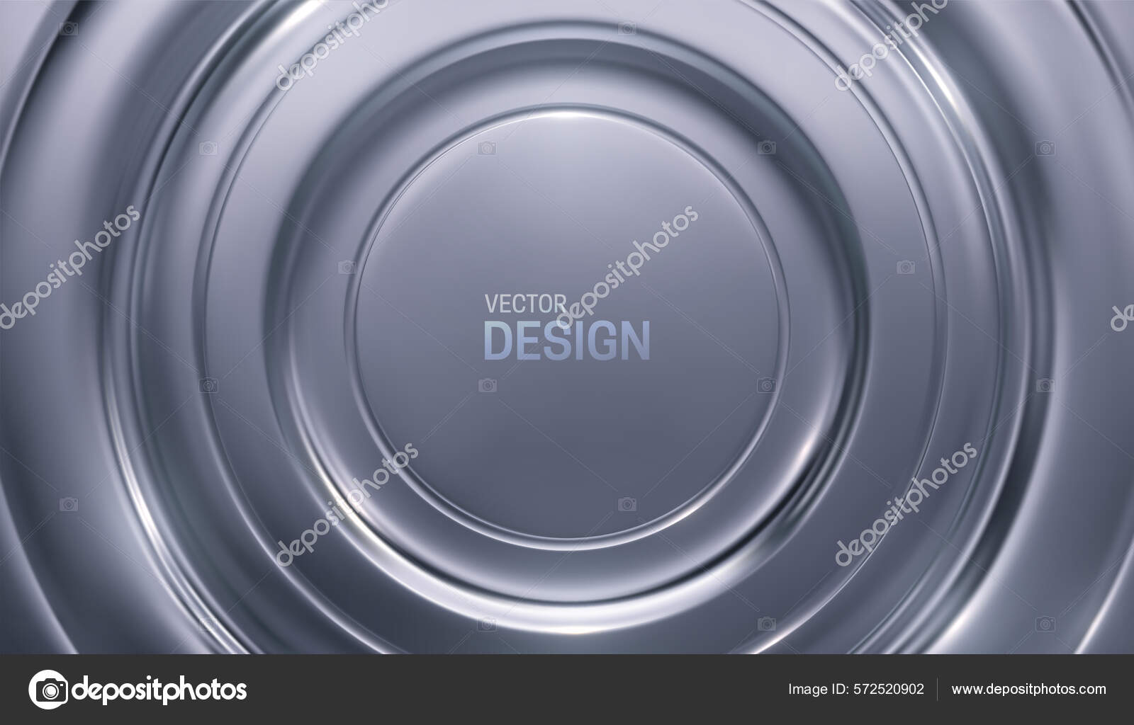 Silver Radial Background Metallic Circle Shapes Abstract Geometric ...