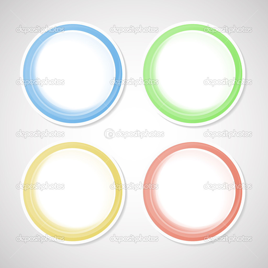 Vector blank sticker template illustration Stock Vector Image by ...