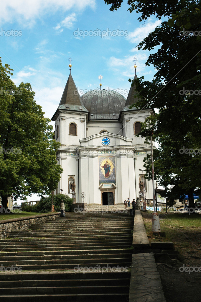 The famous pilgrimage church Saint Hostyn in Moravia — Stock Photo ...