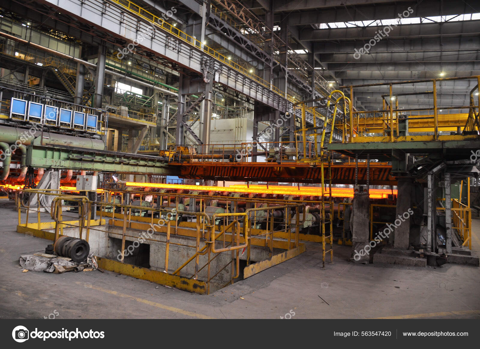 Continuous Casting Machine Steel Production Hot Shop Steel Shop — Stock ...