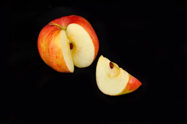 Red Apple Black Background — Stock Photo © jeka111087 #565226722