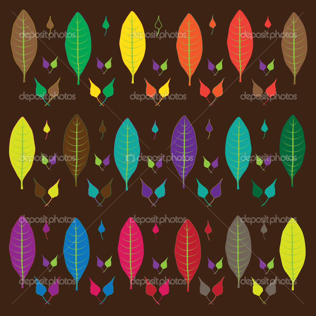 Vector leaves multi-colored background Stock Vector Image by ...