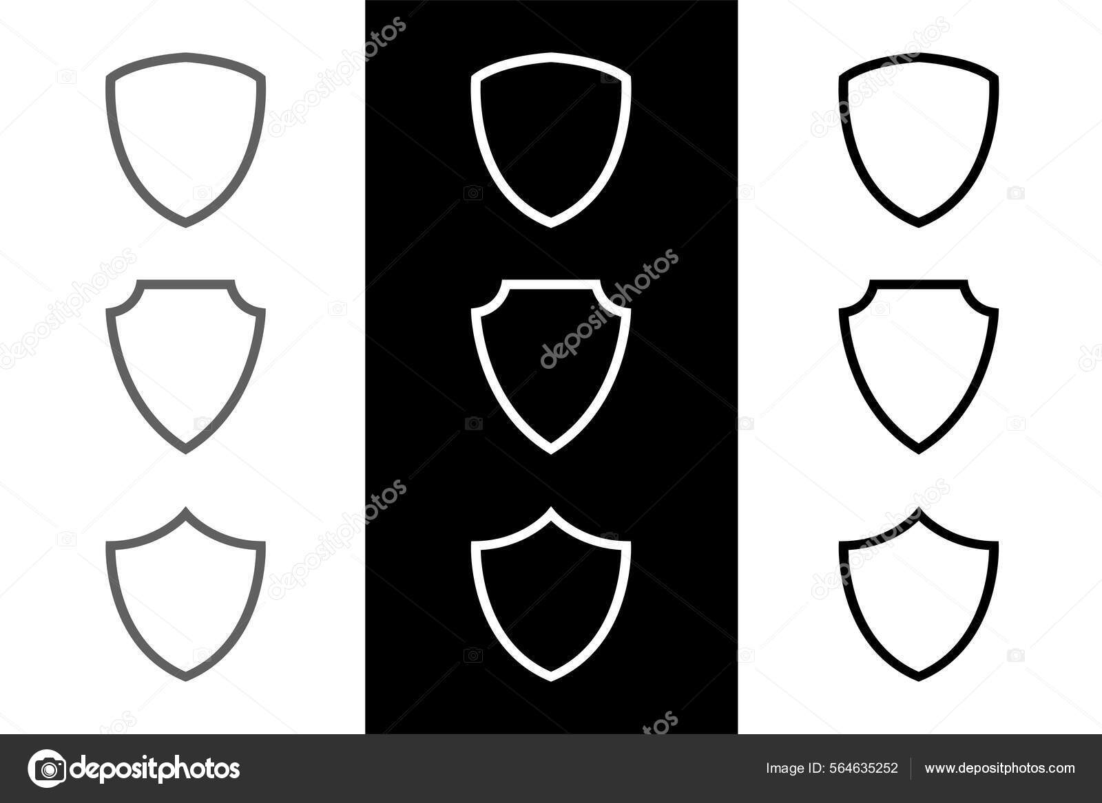 Shield Icons Set Shield Shape Icons Symbol Shape Different Shields ...