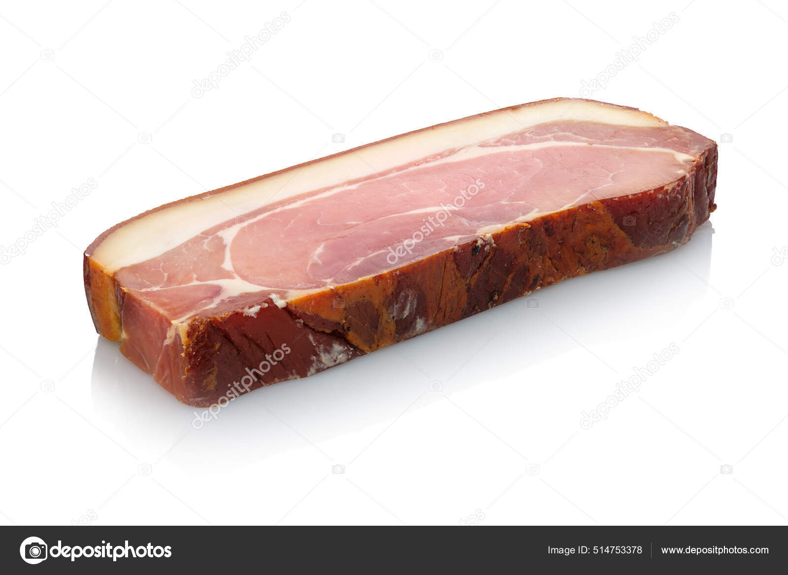 Black Forest Gammon Ham Isolated White Background — Stock Photo ...
