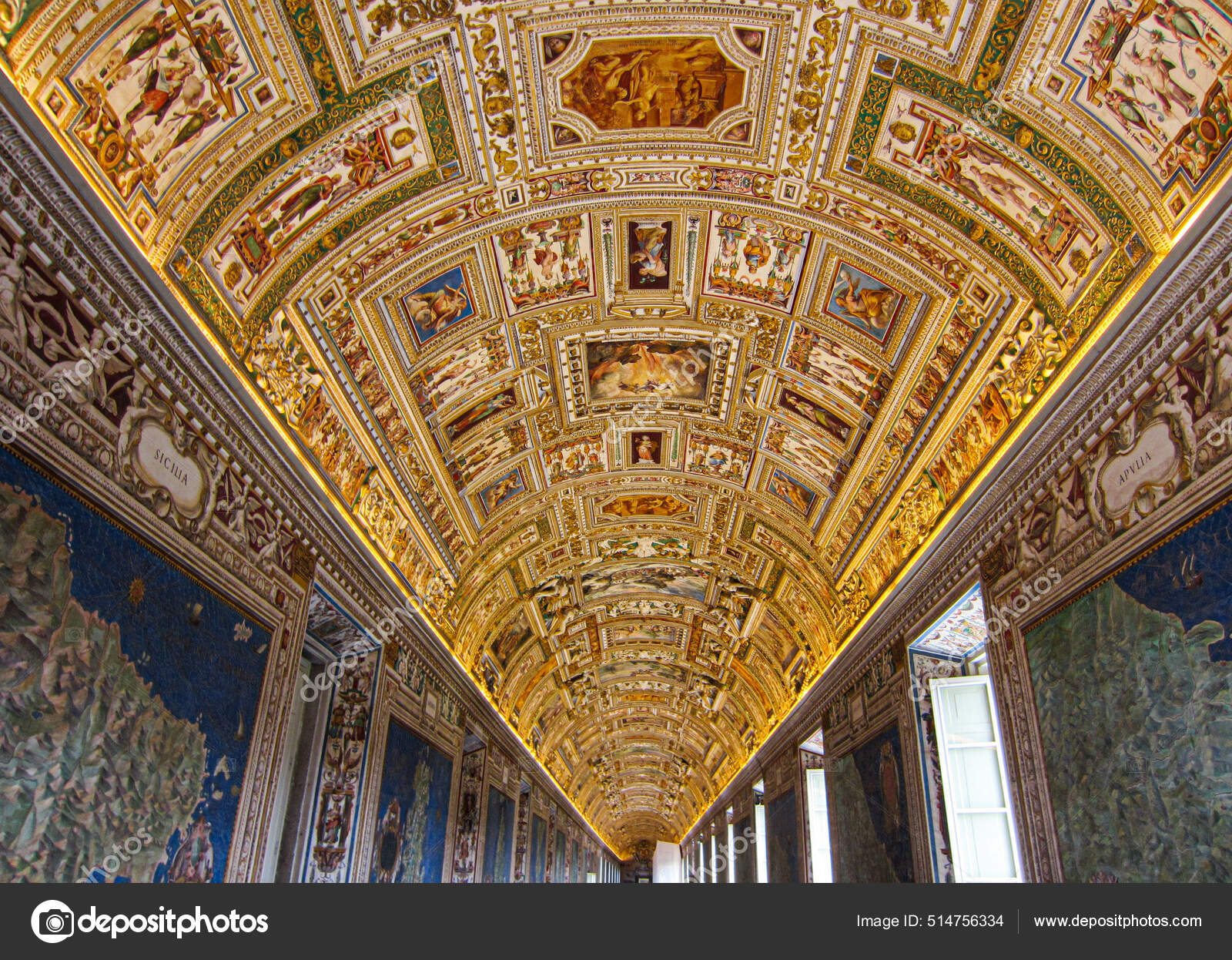 Details Wall Ceiling Vatican Museum Vatican City — Stock Editorial Photo © Wirestock #514756334