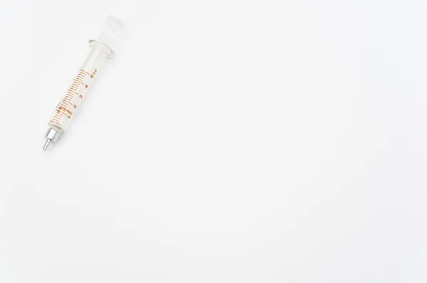 Hand Holding Isolated Injection Syringe Mauve Paper Background Text ...