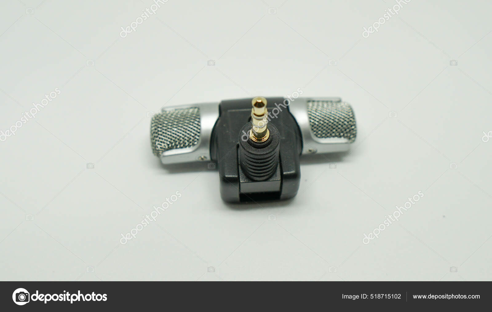 Closeup Shot Mini Mic Digital Stereo Microphone Recorders — Stock Photo ...