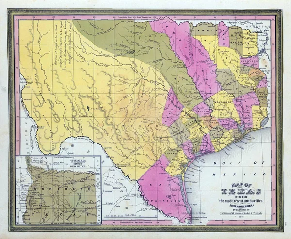 Vintage texas mapa do estado fotografie, zdjęcia stockowe, Vintage ...