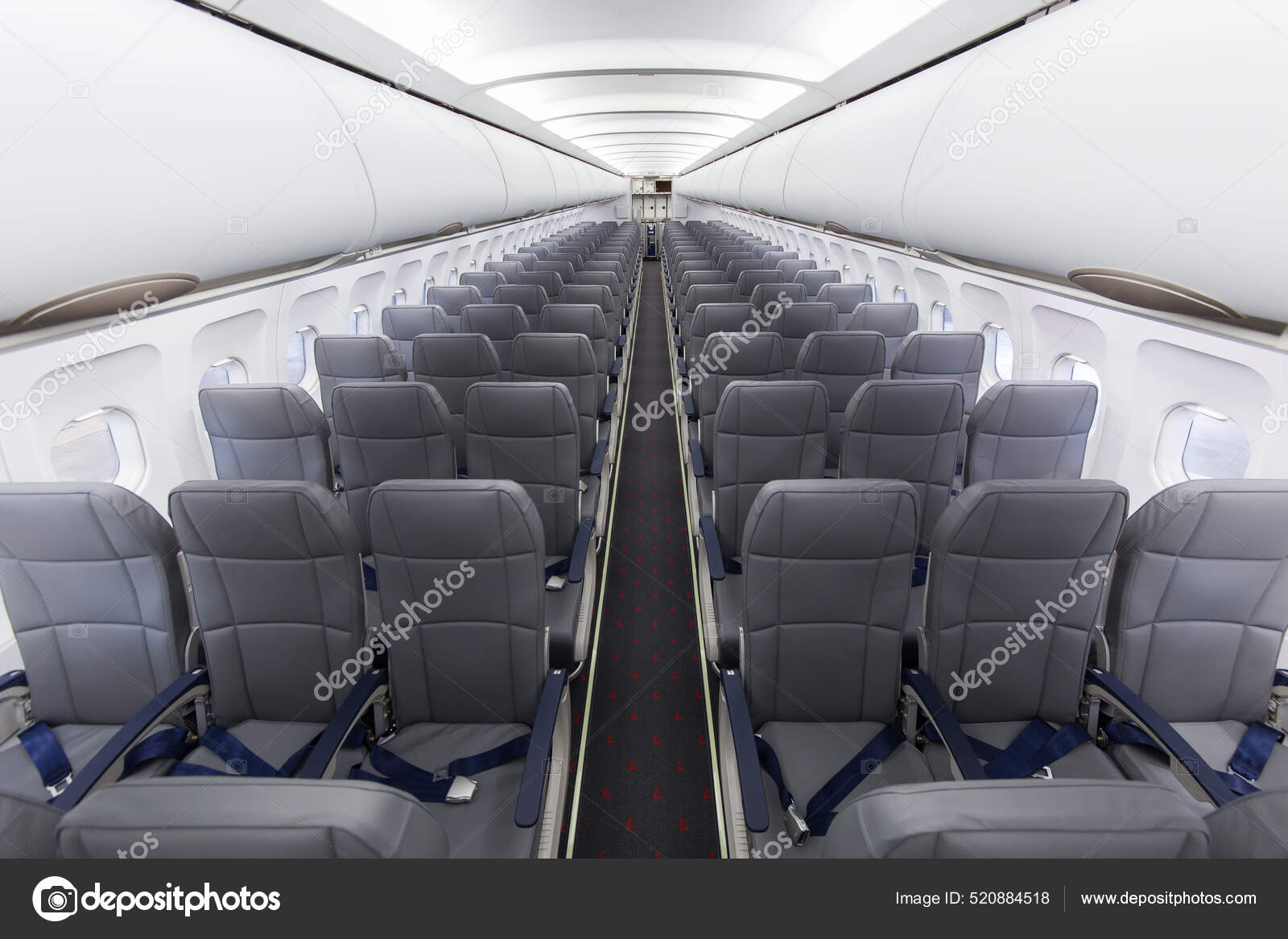 United Airbus A320 Interior