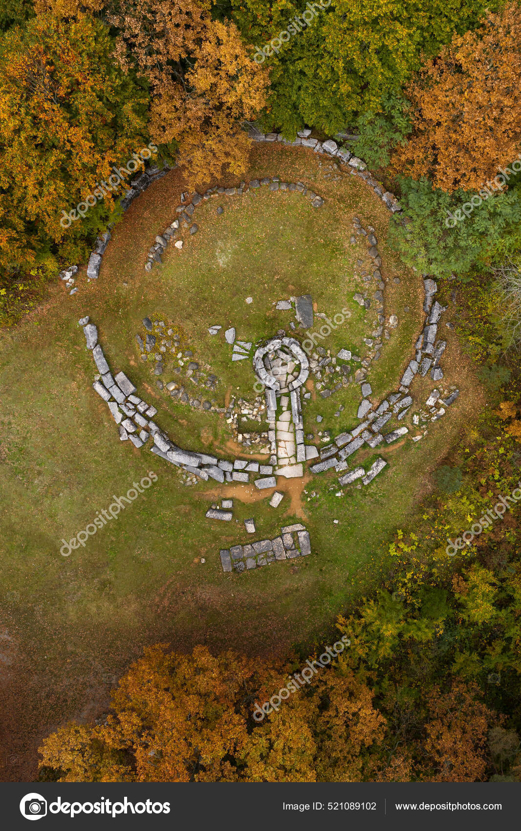 Aerial View Mound Necropolis Mishkova Niva Locality Strandja Mountain ...