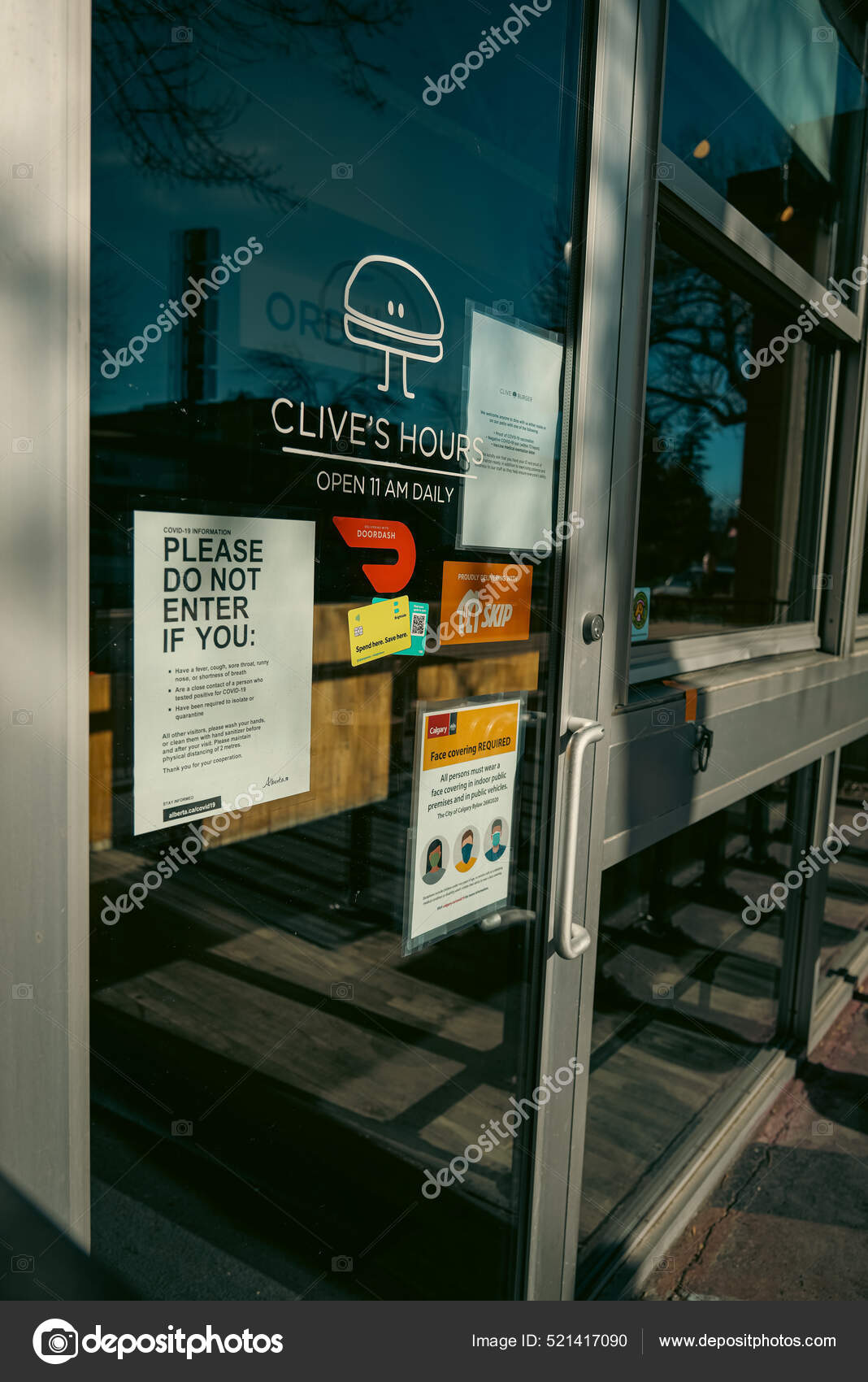 Clive Burger Posts Covid Related Entry Restrictions Main Entrance ...