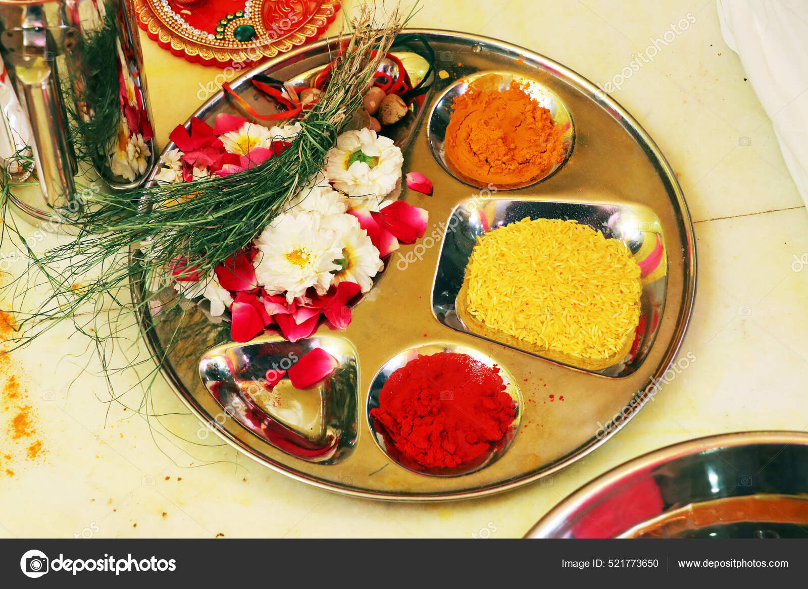 Indian Priest Made Lord Ganesh Flour Mixed Turmeric Ghee — Stock Photo ...