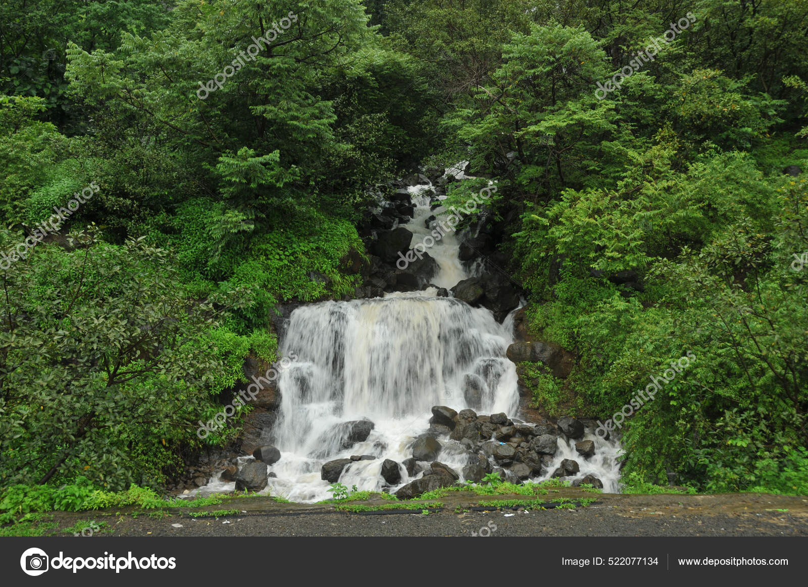 Scenic Waterfall Way Murud Janjira Tourist Spot Raigad District ...