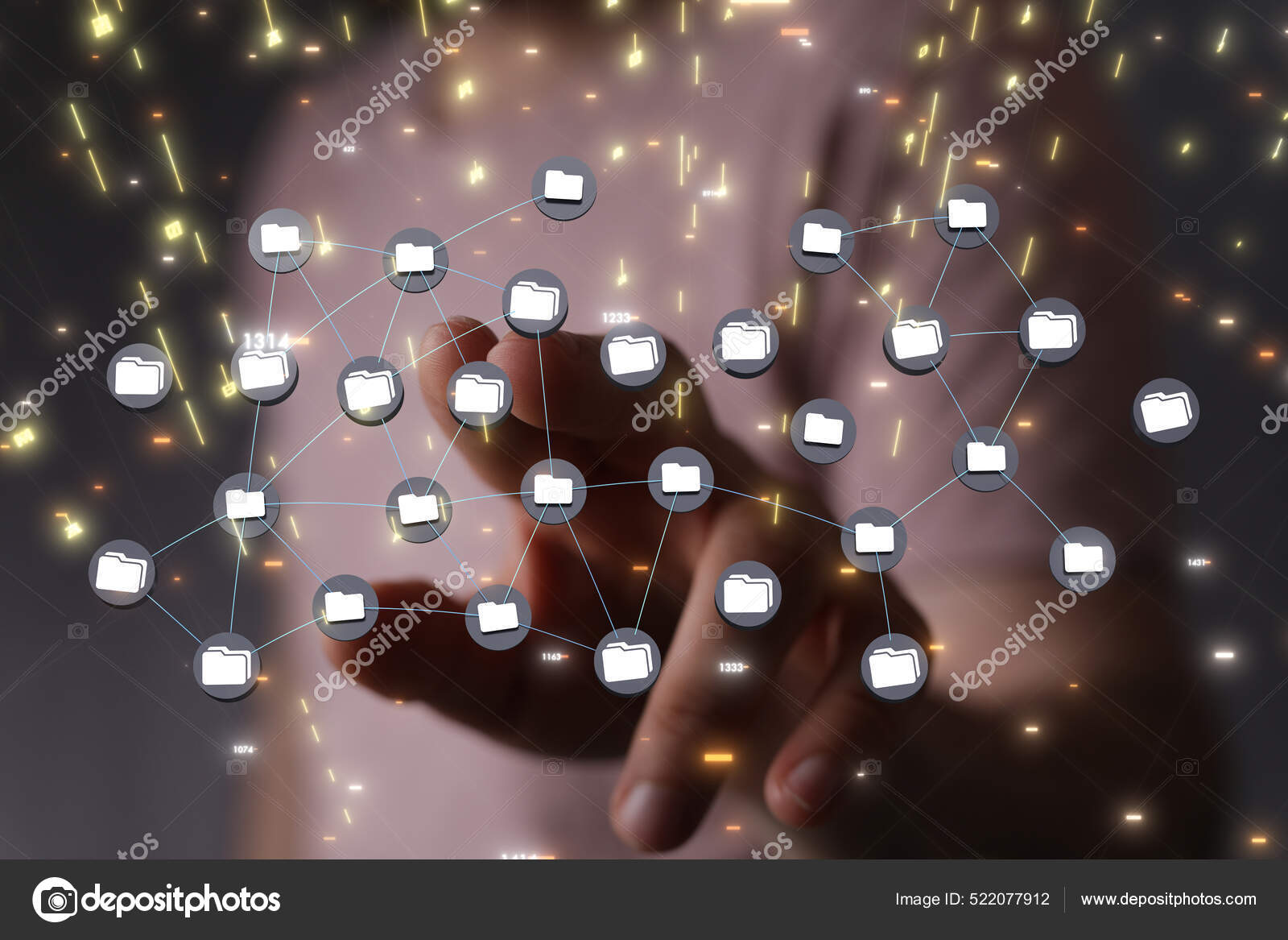 Human Hand Showing Network Communications Email Symbol — Stock Photo ...